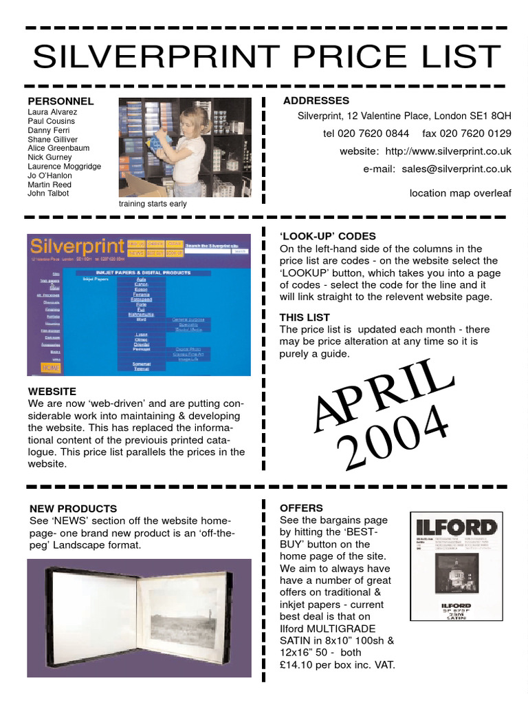 Silverprint 2004 | PDF