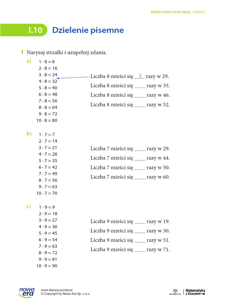 KL 5 - Radze-Sobie-Coraz-Lepiej-5i10-Dzielenie-Pisemne | PDF