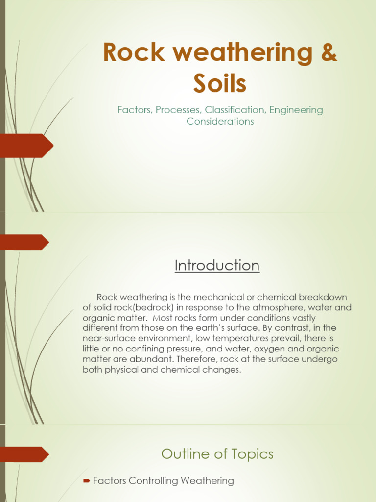 Rock Weathering & Soils | PDF | Weathering | Soil