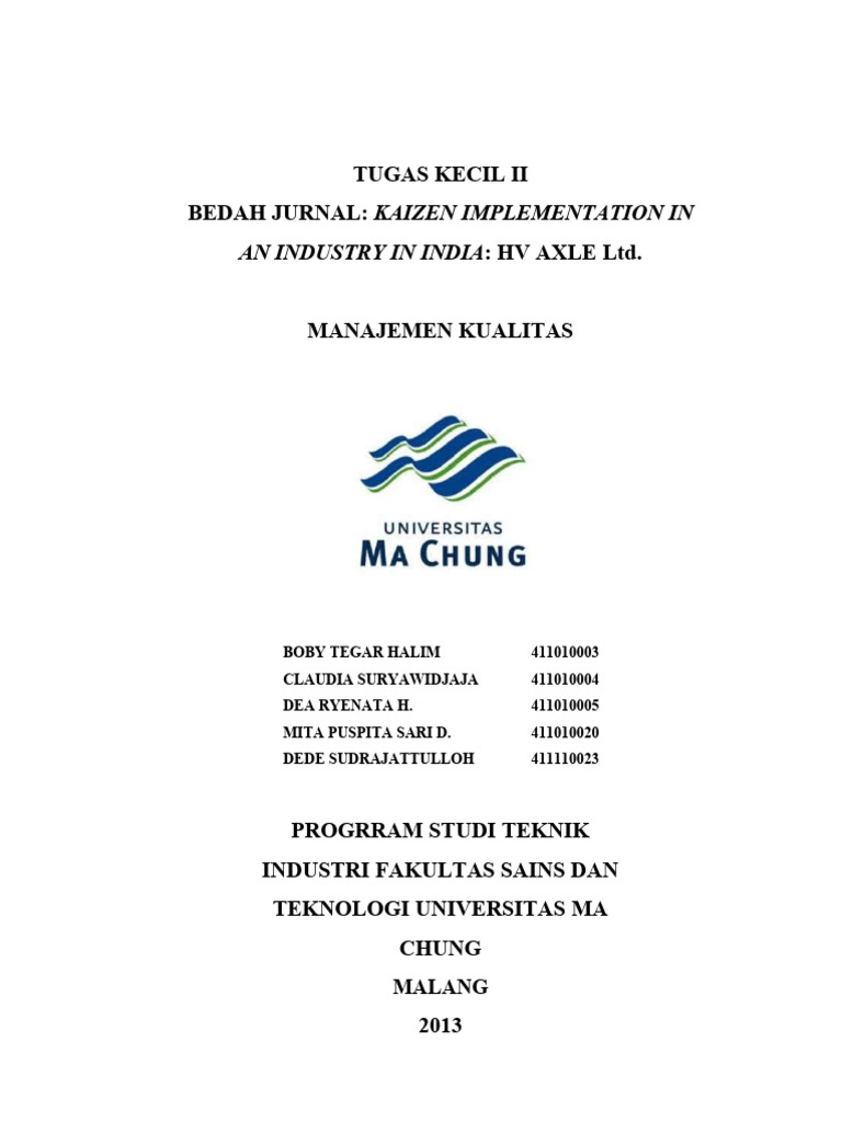 A - Case - Study 1 - Kaizen | PDF