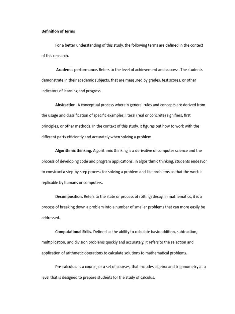 PR2 Definition of Terms | PDF