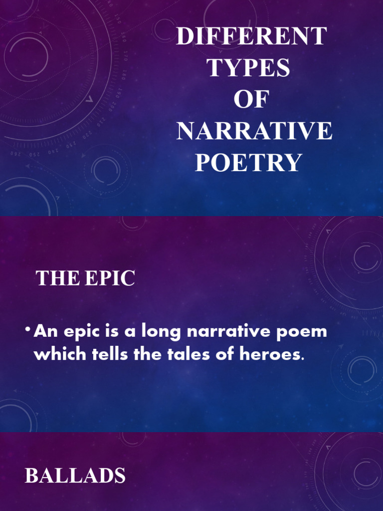 Types of Narrative Poetry | PDF