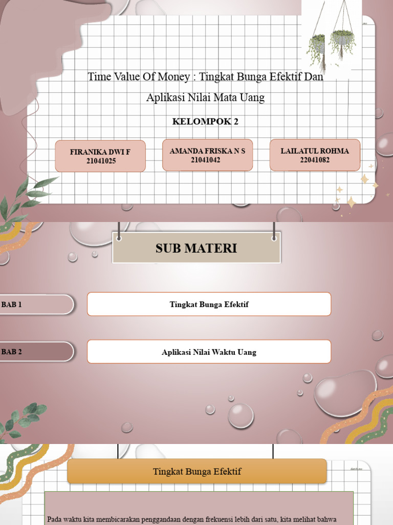 Nilai Waktu Uang dan Bunga Efektif | PDF