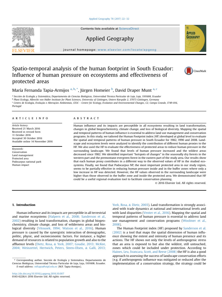 Art 18. Análisis Espacio-temporal de La Huella Humana en El Sur de ...