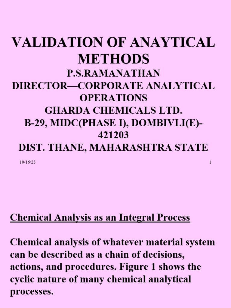 Validation of Analytical DR Prashant Shihora | Download Free PDF ... Validation of Analytical DR Prashant Shihora | Download Free PDF ...
