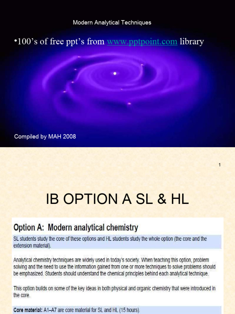 Modern Analytical Techniques Syllabus Plus Quick and Dirty (Nxpowerlite) Opp | PDF ...
