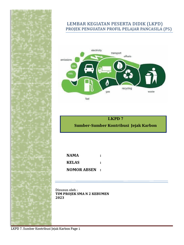LKPD 7 Jejak Karbon | PDF