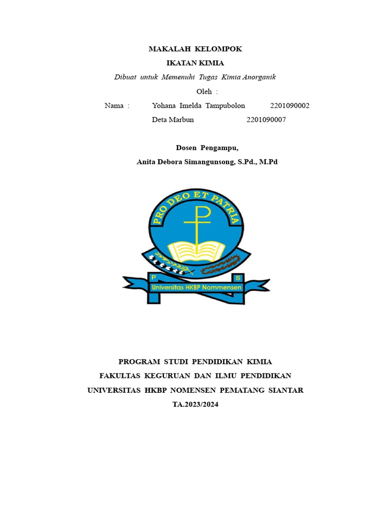 Makalah Kelompok Kimia Anorganik | PDF | Sains & Matematika