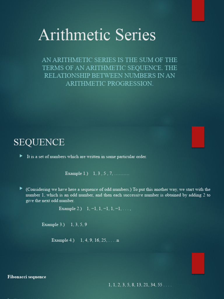 Arithmetic Series | PDF