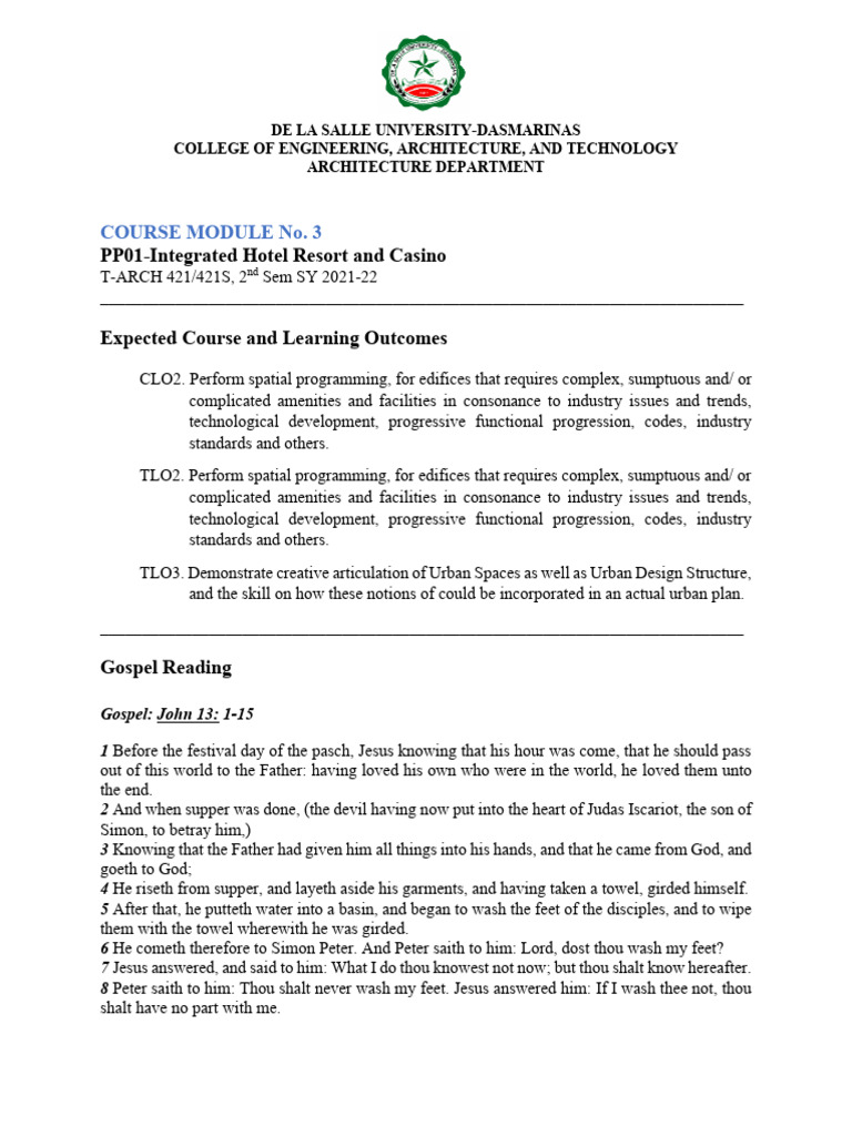 Module-3. PP01-Integrated Hotel and Casino | PDF