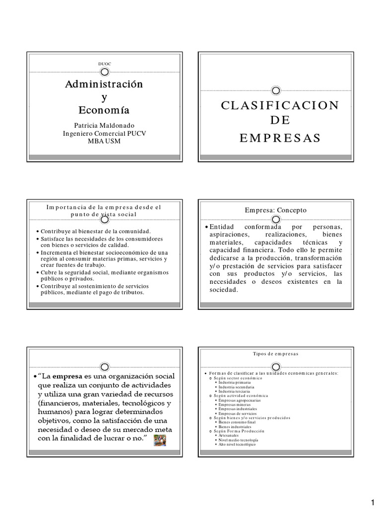 Administración y Economia DUOC | PDF | Business | Negocios económicos