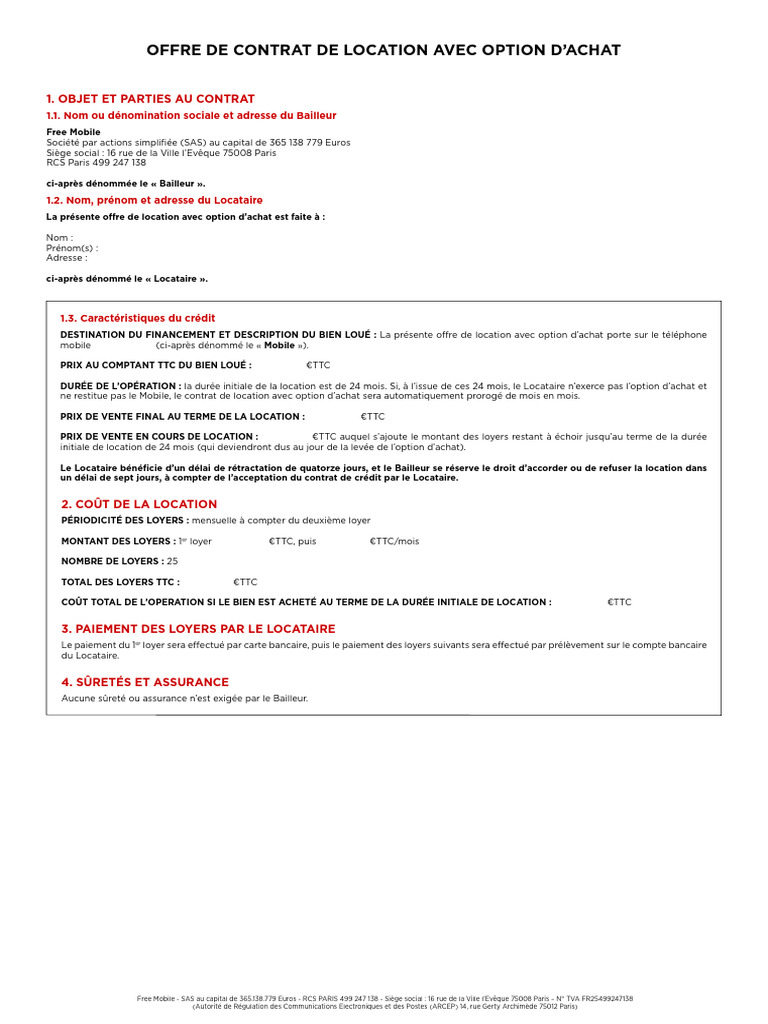 Offre Contrat Loa | PDF