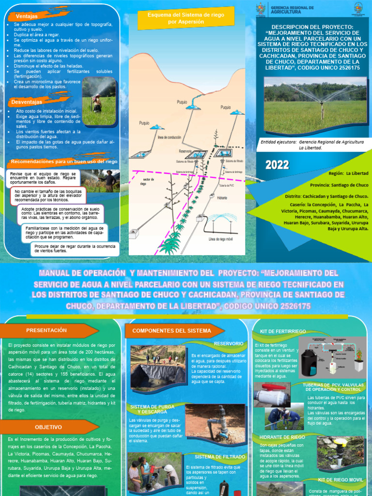 1 TRIPTICO Descripcion Del Sistema de Riego | PDF | Riego | Agua
