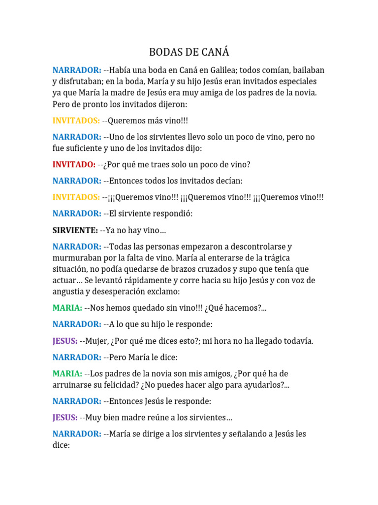 Guion Bodas de Canan | PDF | María, madre de Jesús