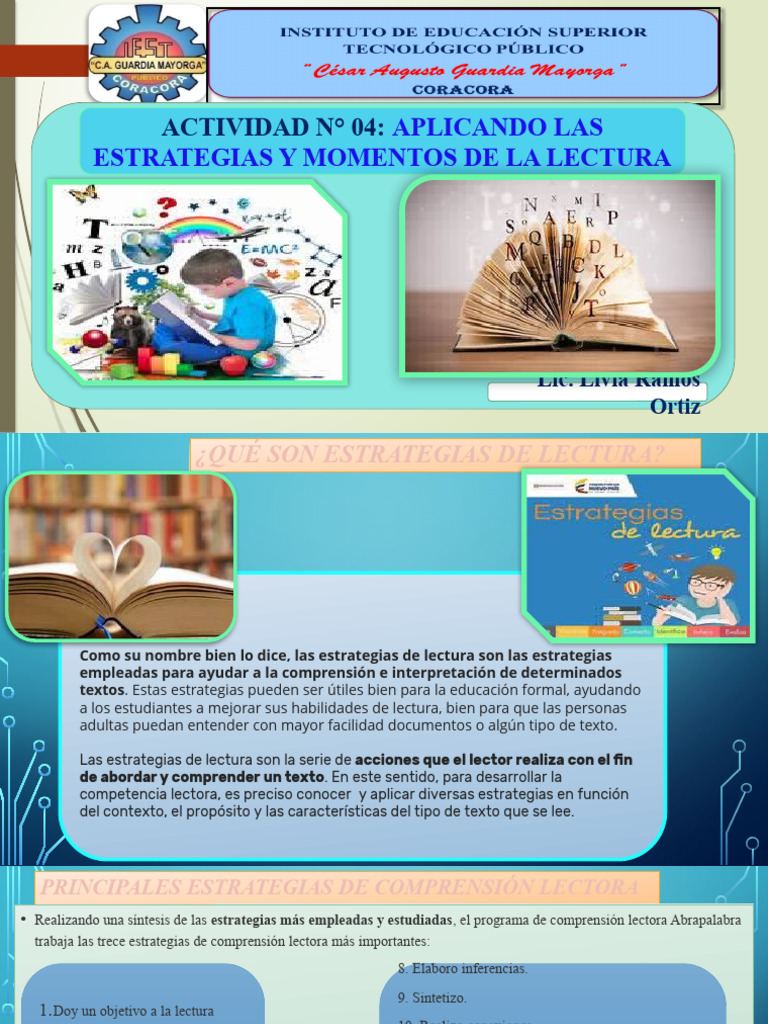 Aplicando Estrategias y Momentos de Lectura | PDF