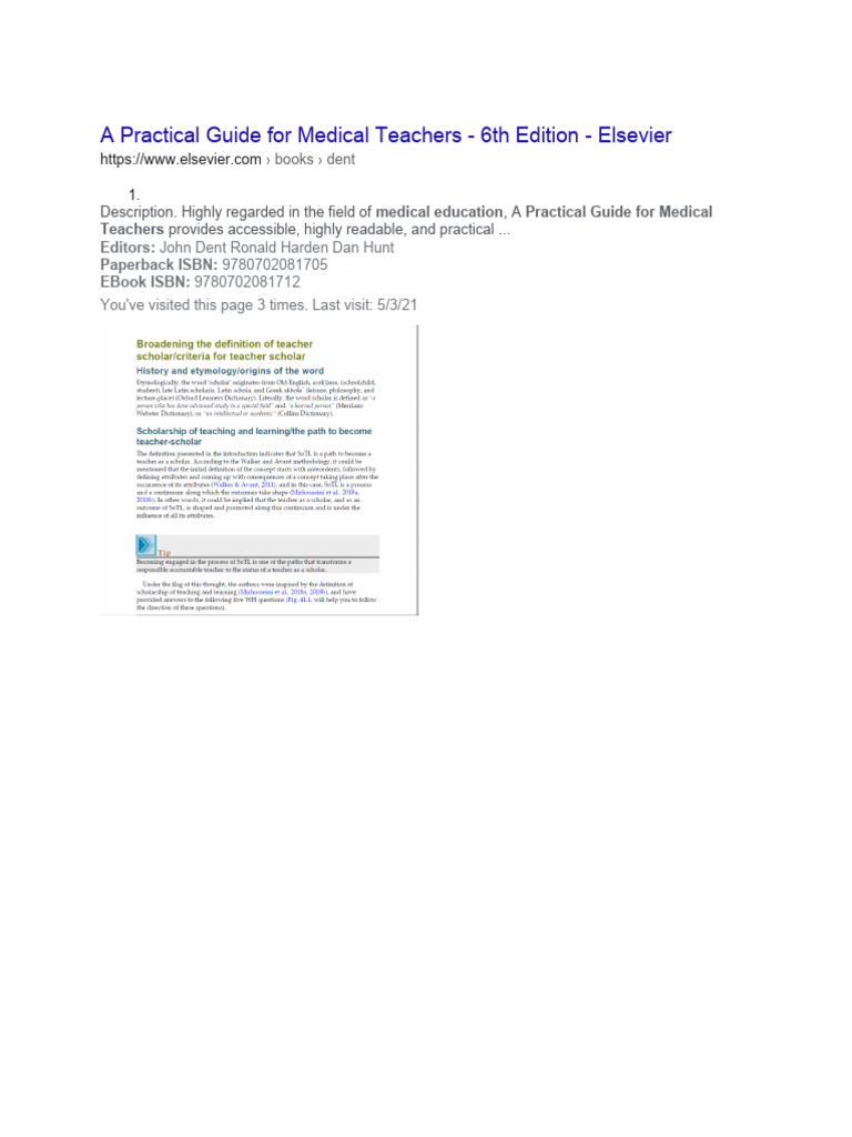 A Practical Guide For Medical Teachers | PDF