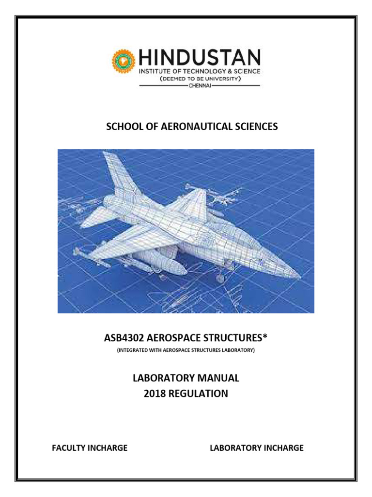 Aerospace Structures Lab Manual 2018 Reg Pdf Bending Beam Structure
