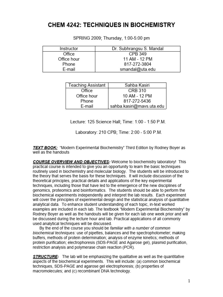 2387 1311 4242 Syllabus | PDF | Gel Electrophoresis | Polymerase Chain ... 2387 1311 4242 Syllabus | PDF | Gel Electrophoresis | Polymerase Chain ...
