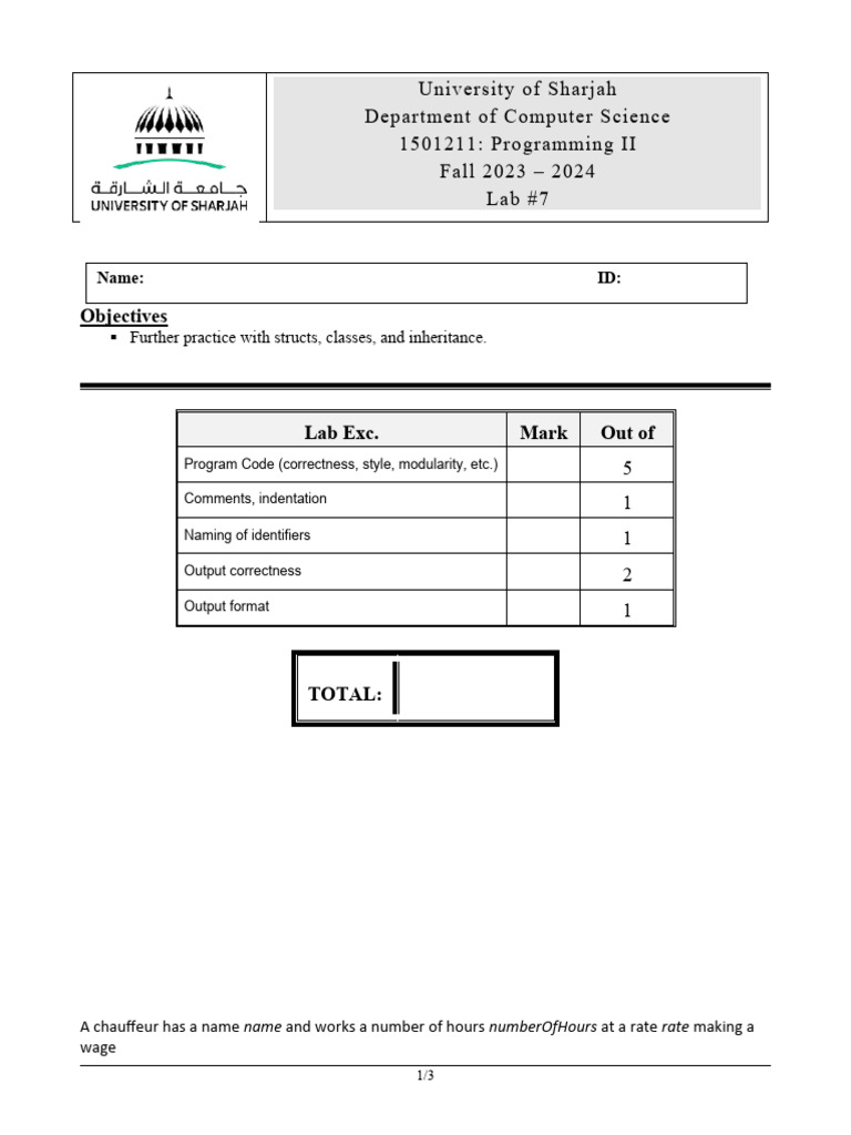Lab7 Pdf Class Computer Programming Method Computer Programming