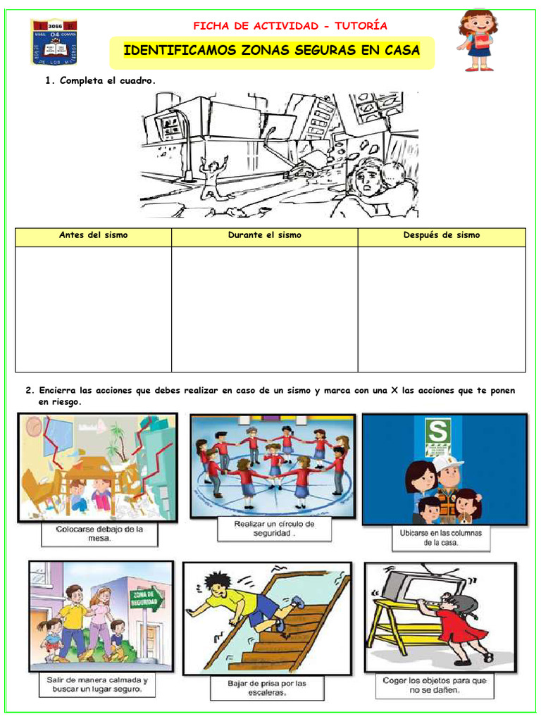 Ficha-Mart-Tu-Identificamos Zonas Seguras en Casa | PDF