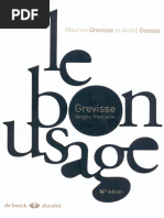 GREVISSE, Maurice - Le Bon Usage 2008 (14e Édition) PDF | PDF