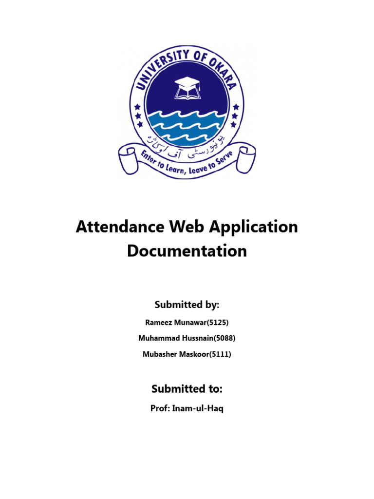 SRS Student Attendance Web Application Documentation | PDF | World Wide ...