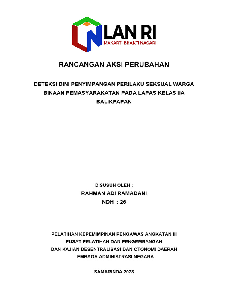 Rencana Aksi Perubahan Pdf