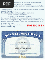 Social Security Blank Card Template PDF | PDF