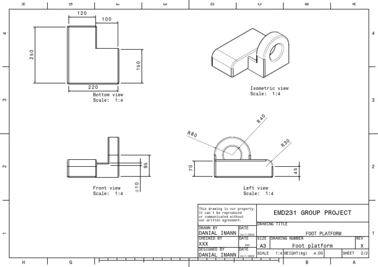 Foot Platform Sheet 2 | PDF