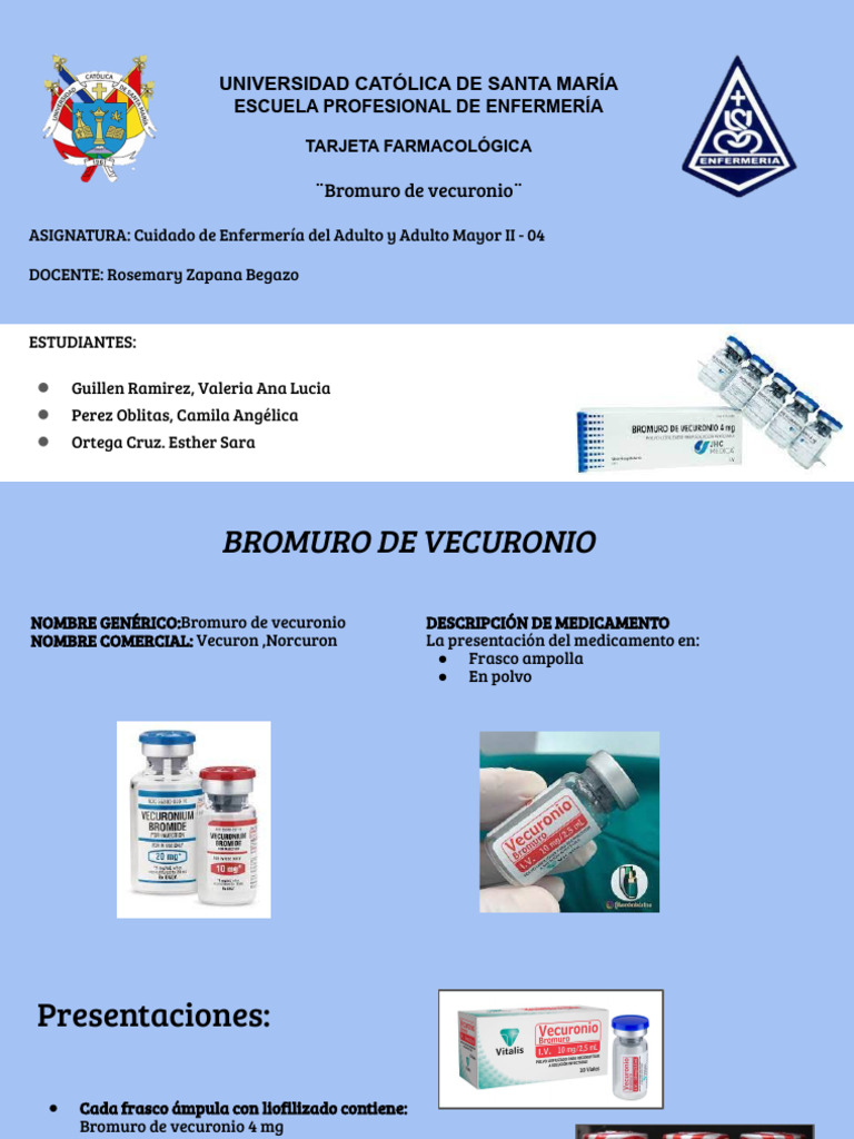 Bromuro de Vecuronio | PDF