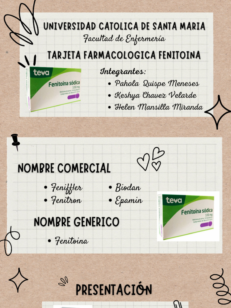 Presentación y Dosis de Fenitoína | PDF