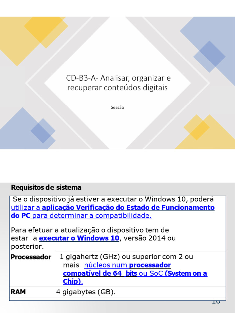 CD-B3-A-Analisar, Organizar e Recuperar Conteúdos Digitais: Sessão ...