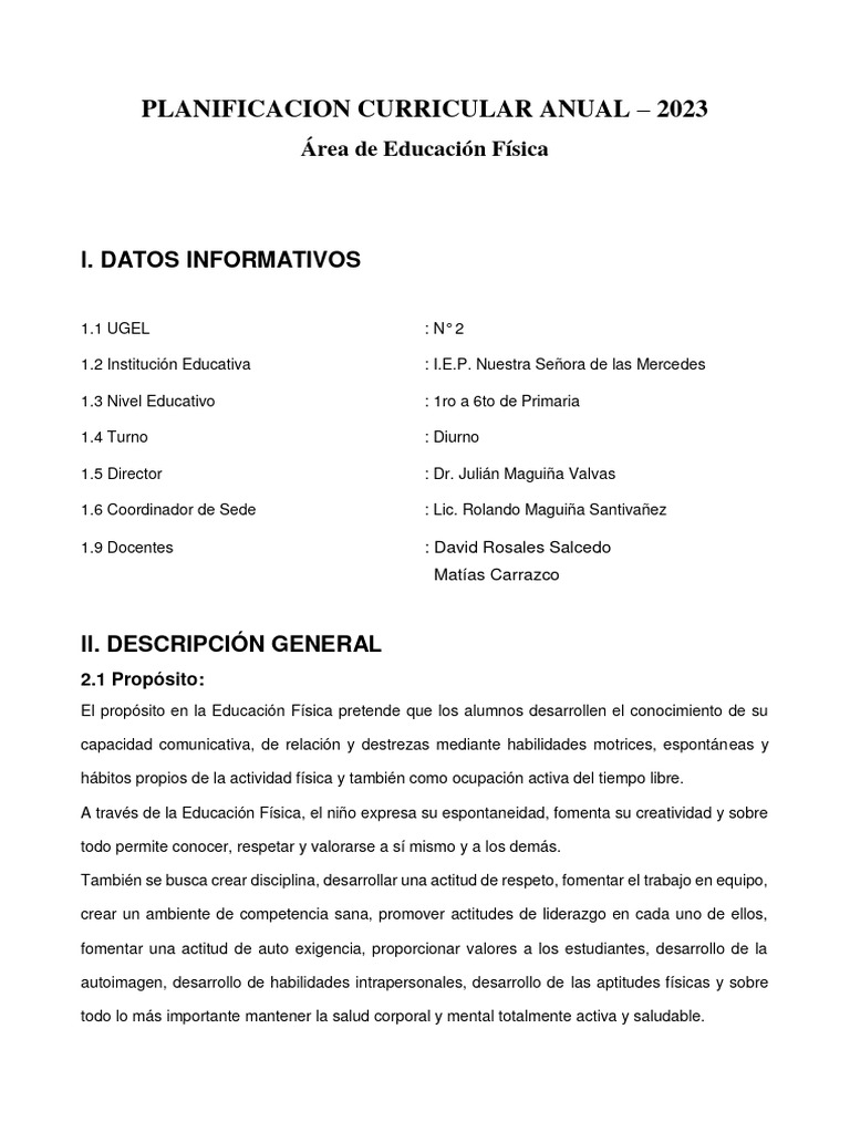 Programacion Anual | PDF