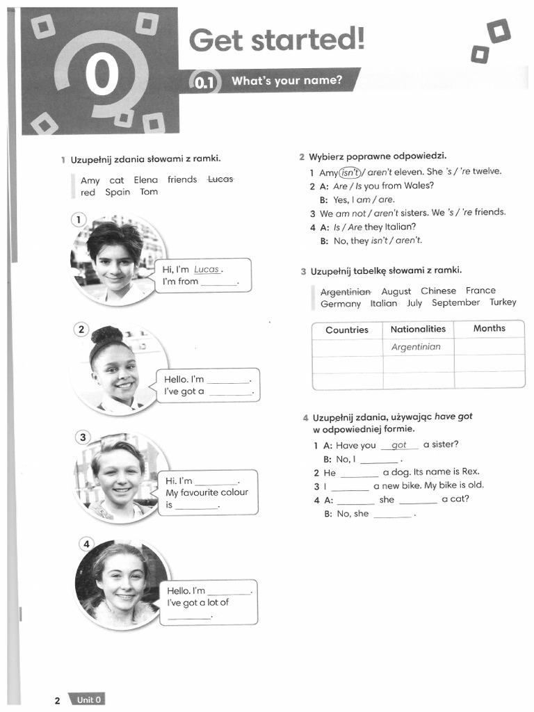 English Class A1 WB | PDF