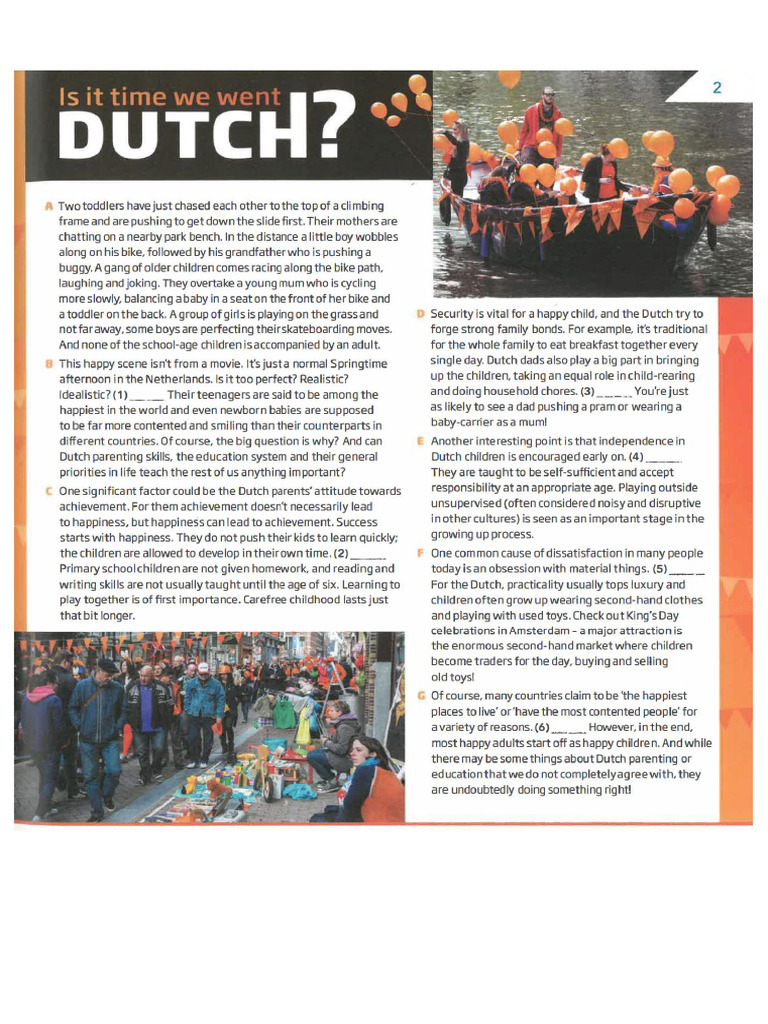 Unit 2 Orange - Reading 1 | PDF