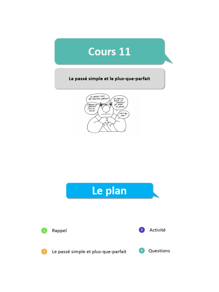 Le passé simple et le plus-que-parfait | PDF