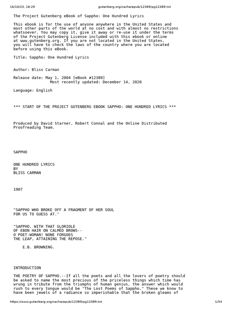 Sappho One Hundred Lyrics | PDF | Aphrodite | Poetry