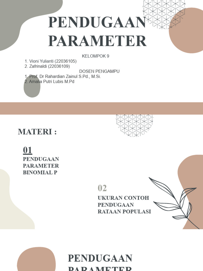 Pendugaan Parameter dan Proporsi | PDF