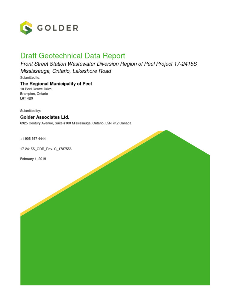 Geotechnical Data Report | PDF