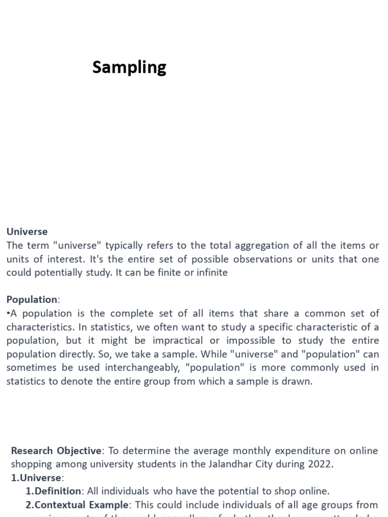 Sampling Pdf Sampling Statistics Survey Methodology