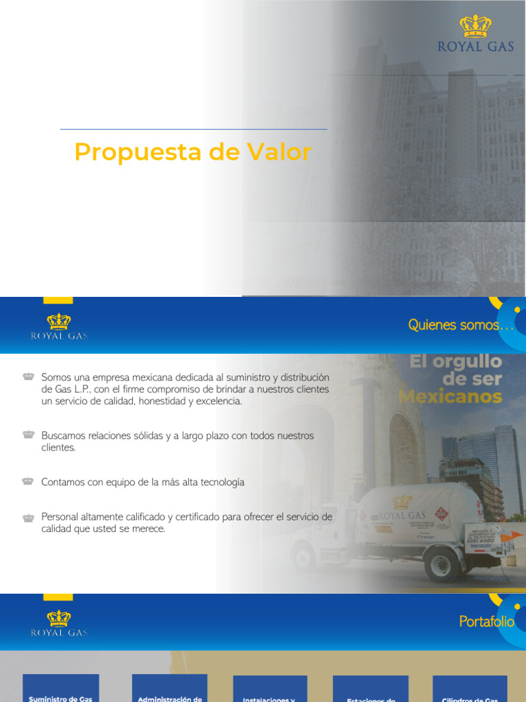 Propuesta de Valor Royal Gas | PDF