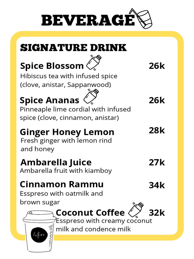 Menu Rammu | PDF | Drink | Spaghetti