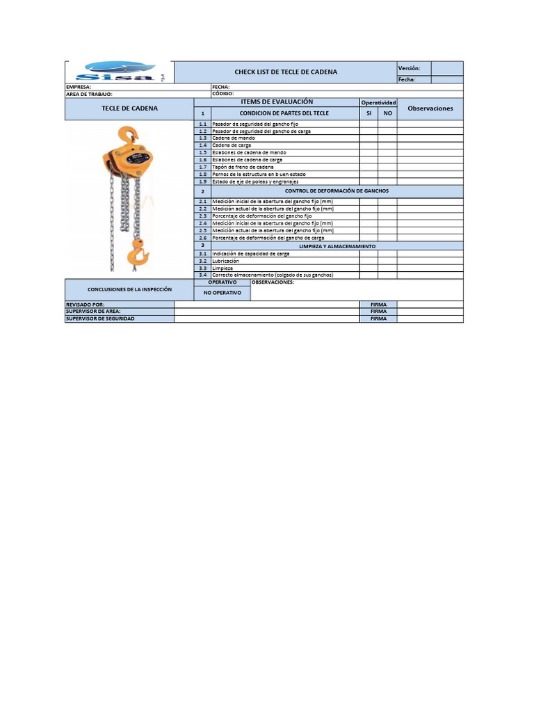 Check List Tecle Manual | PDF