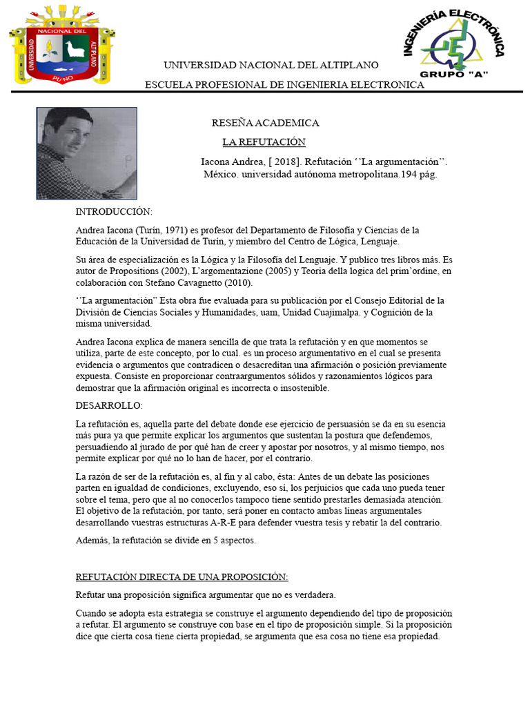 Reseña de La Refutación | PDF | Argumento | Proposición