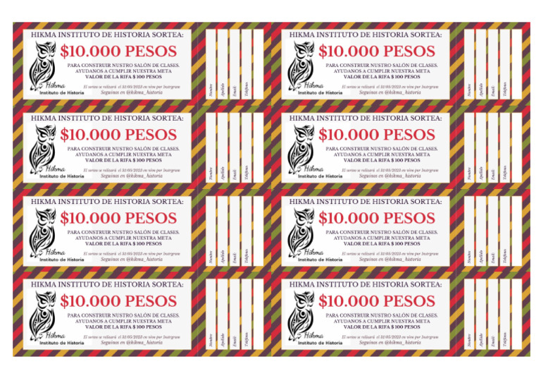 Talonario Rifa | PDF