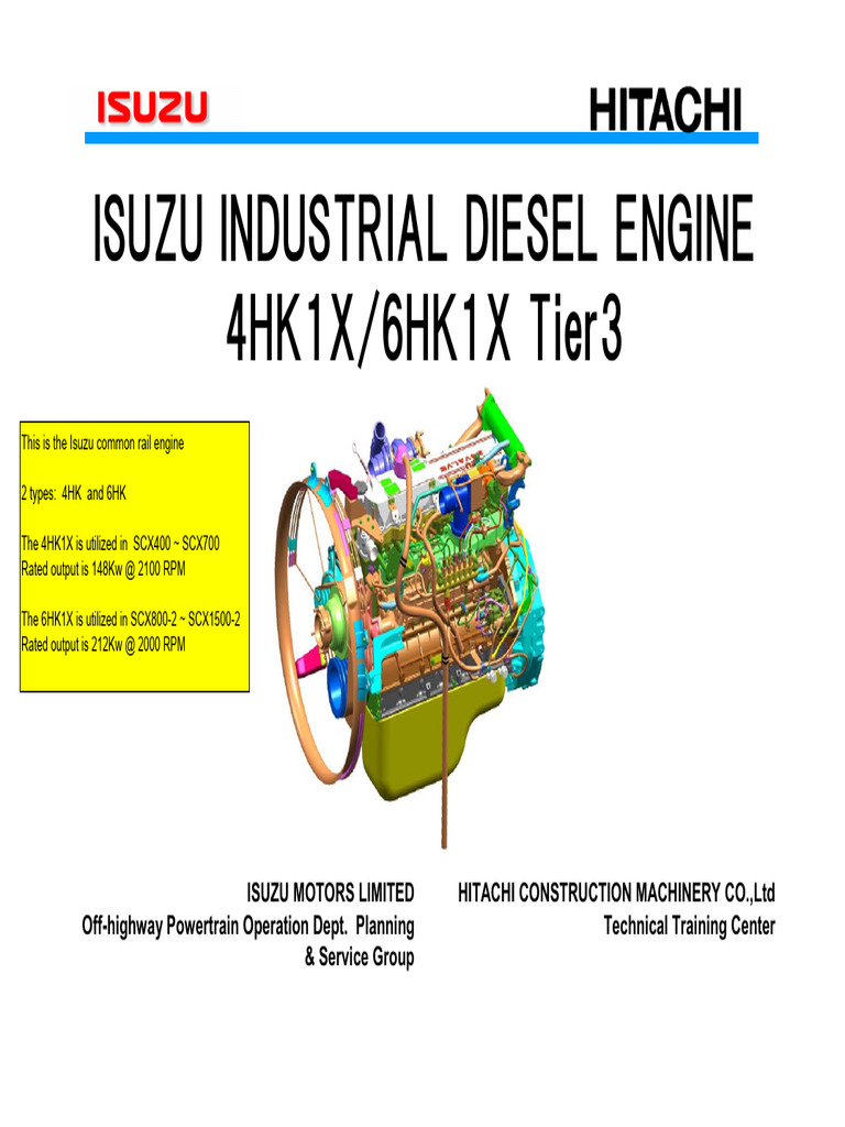 1) Introduction 4HK1,6HK1X | PDF | Pump | Fuel Injection