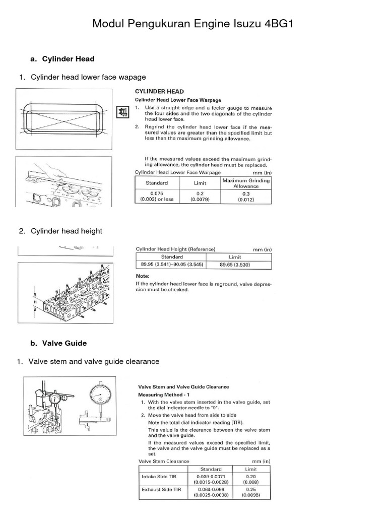 Modul Pengukuran Engine Isuzu 4BG1 | PDF