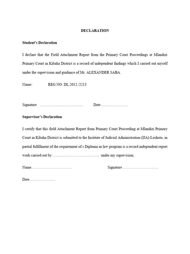 Field Report Ija | PDF | Plea | Divorce