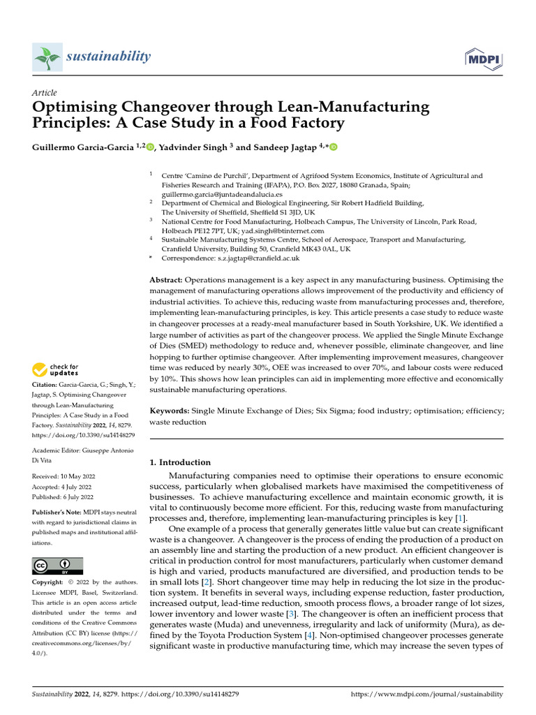 Optimising Changeover Through Lean | PDF | Lean Manufacturing | Business