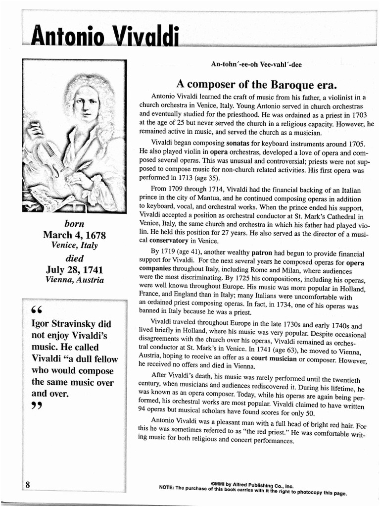 Antonio Vivaldi | PDF